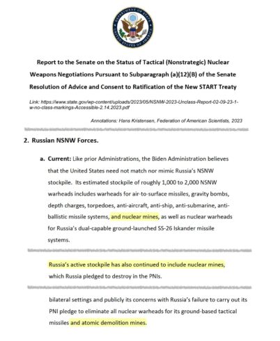 Does Russia Have Nuclear Landmines? - Federation of American Scientists