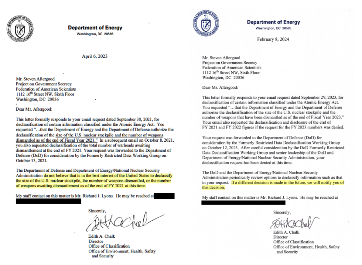 United States Discloses Nuclear Warhead Numbers; Restores Nuclear ...